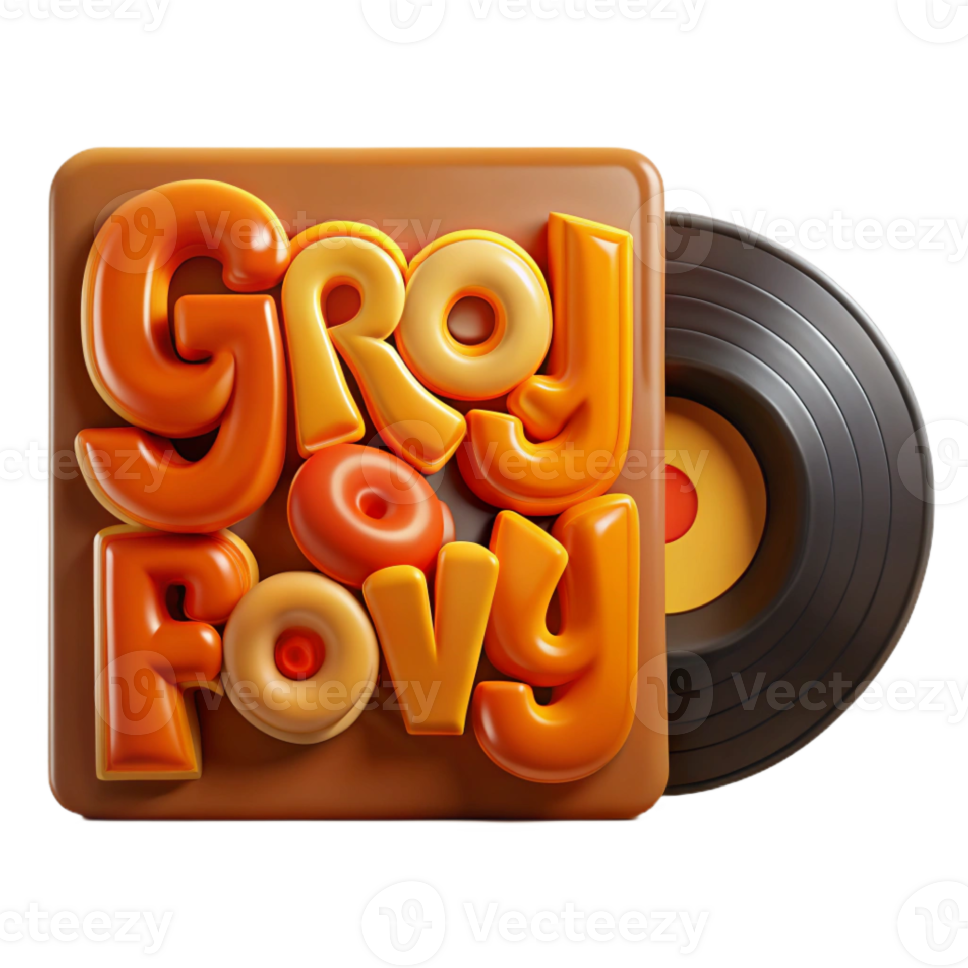 Groovy Sounds Retro Vinyl Album Cover Design 56554712 PNG