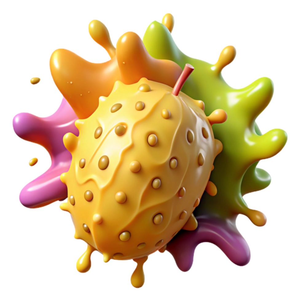 Abstract 3d Render Colorful Splashes And Textured Orb 56555678 Png