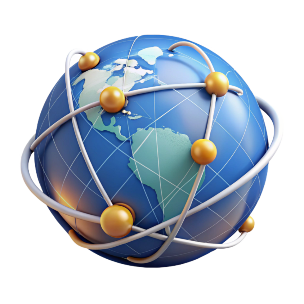 Global Network Connections Interconnectivity And World Communication