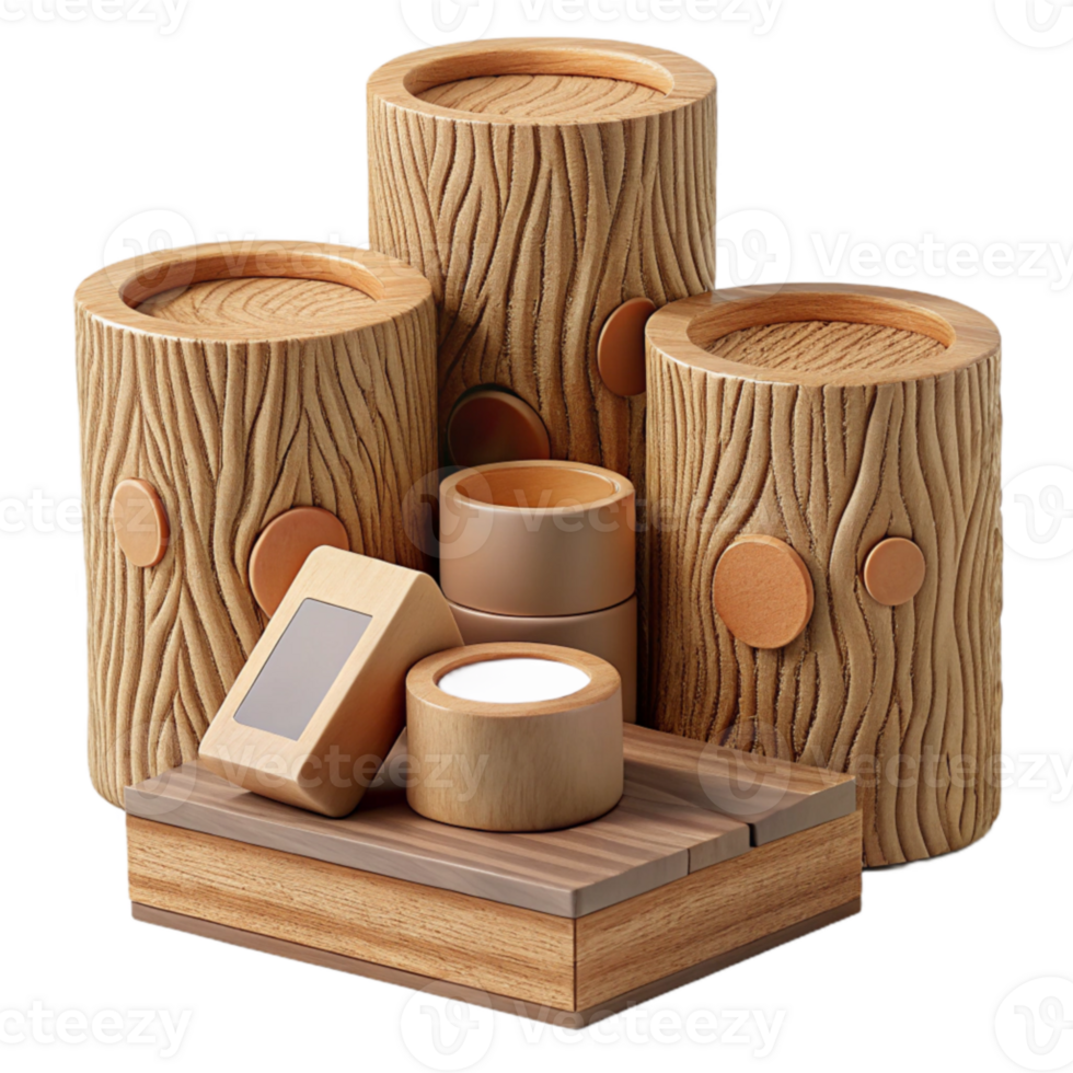 Wooden Organizer Set Rustic Tree Trunk Design 56557516 PNG Wooden Organizer Set Rustic Tree Trunk Design 56557516 PNG