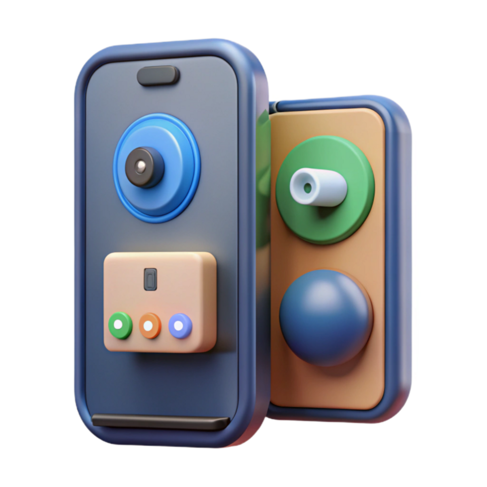 Abstract 3D Interface Design Colorful Buttons Controls 56559469 PNG