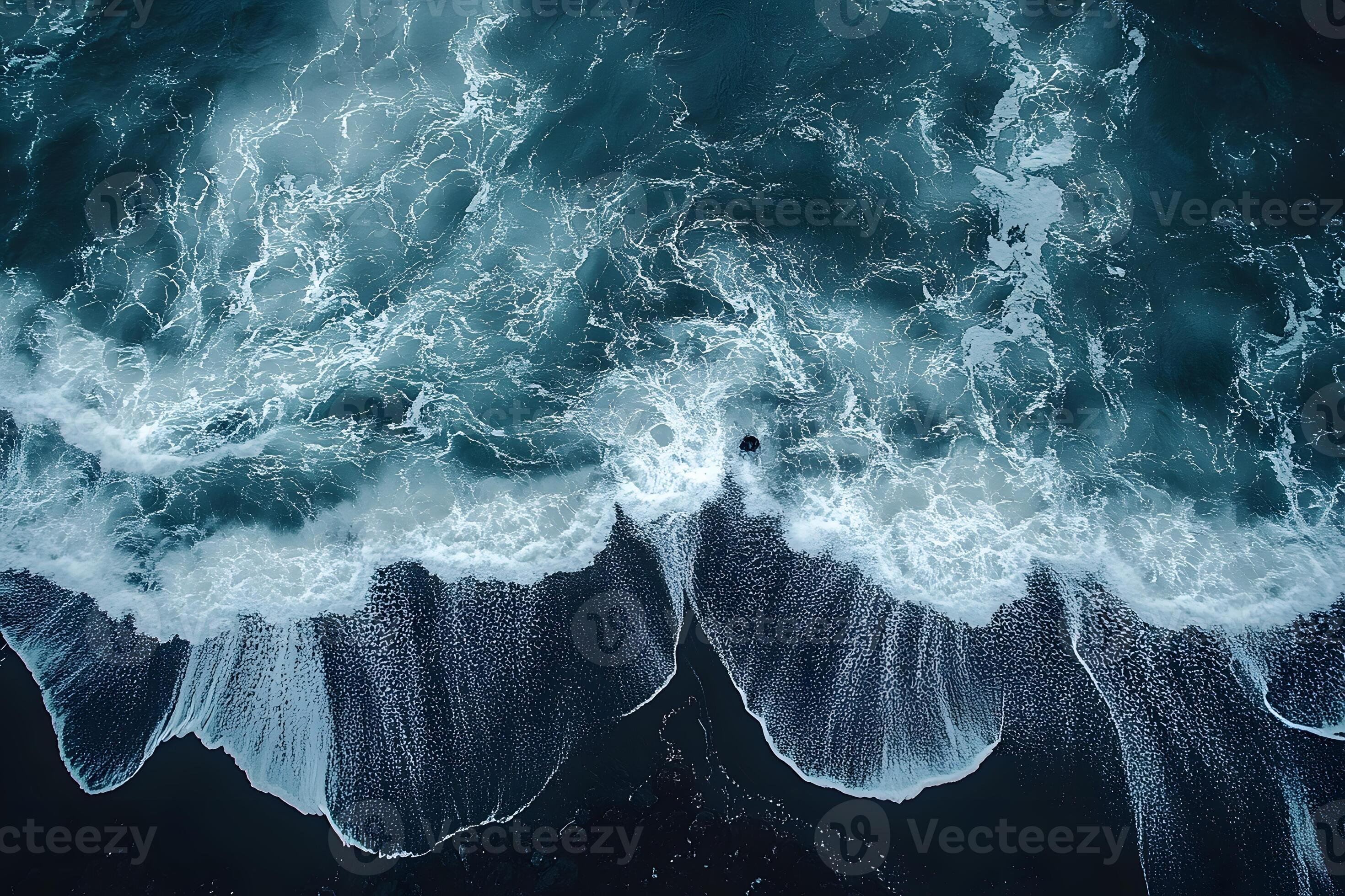 Dramatic Aerial Ocean Wave Patterns for Nature and Coastal Designs ...