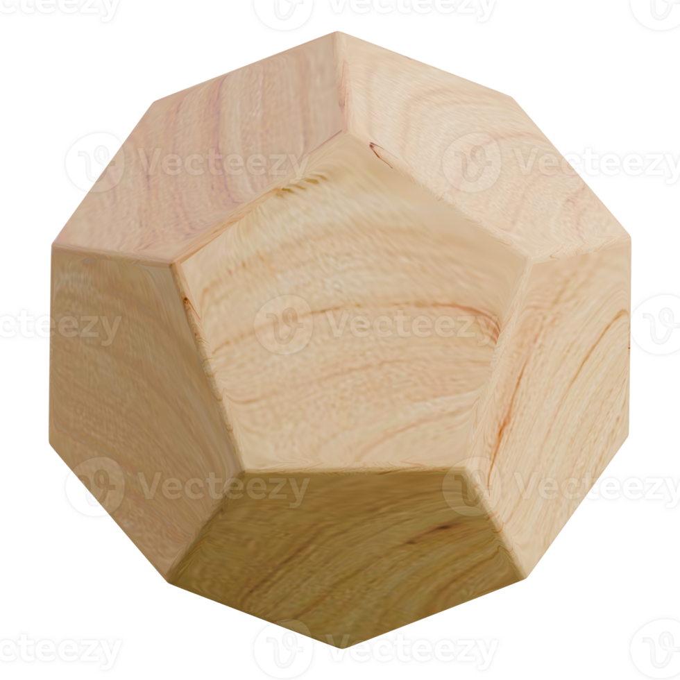 Beveled Octagon 3D Wooden Sphere Shape Icon 56574247 PNG