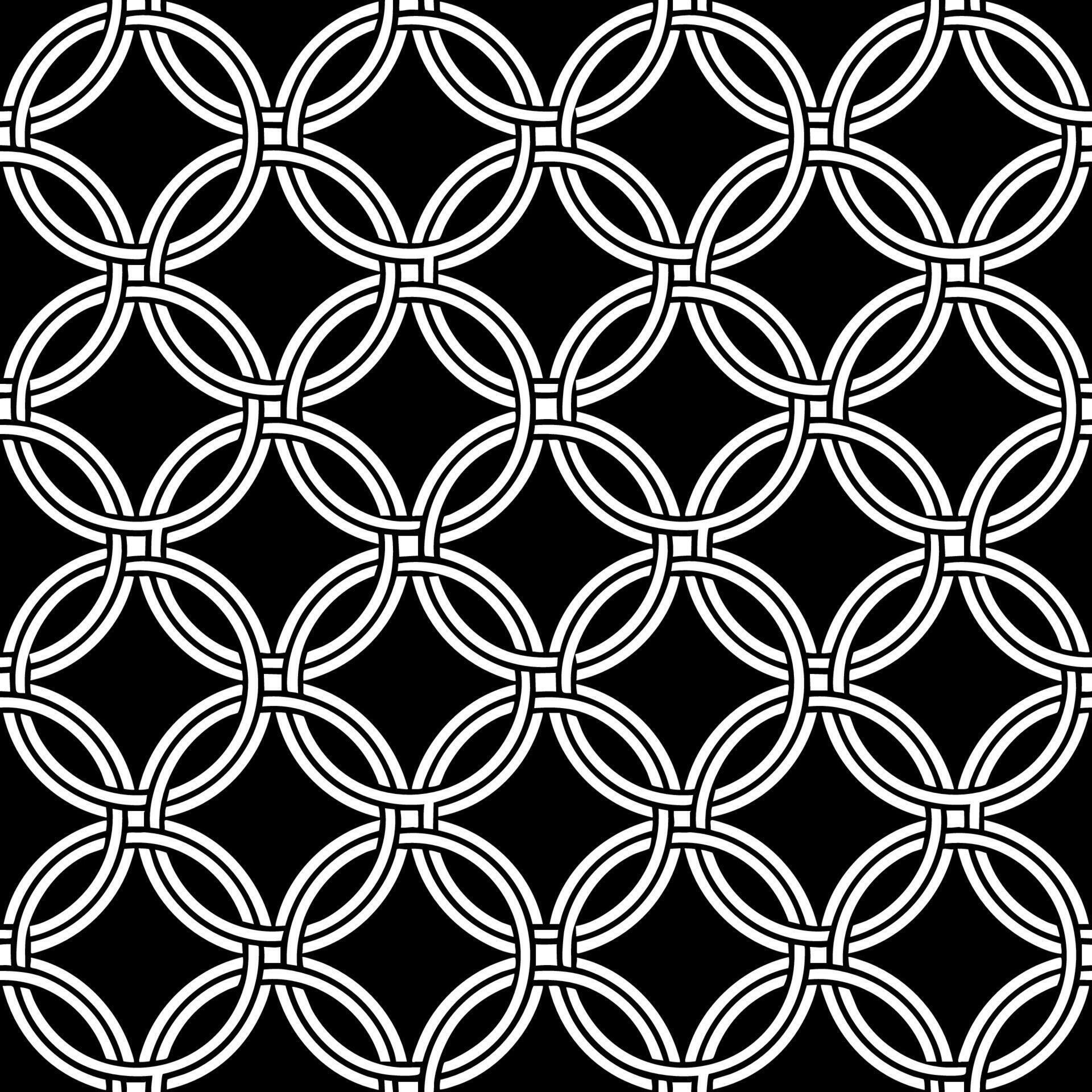 Seamless Geometric black and white Interlocking Circles Pattern 56585773 Vector Art at Vecteezy