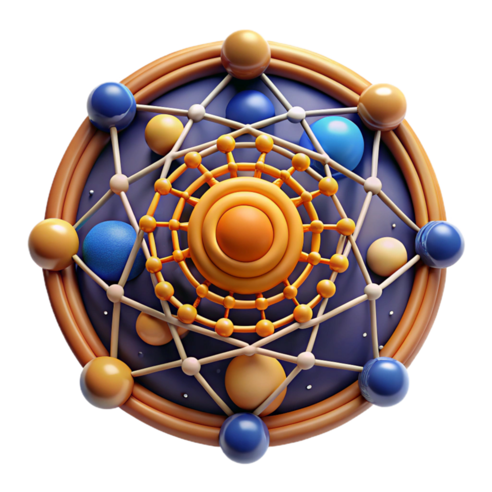Abstract 3d Sphere Interconnected Network Design 56591934 Png