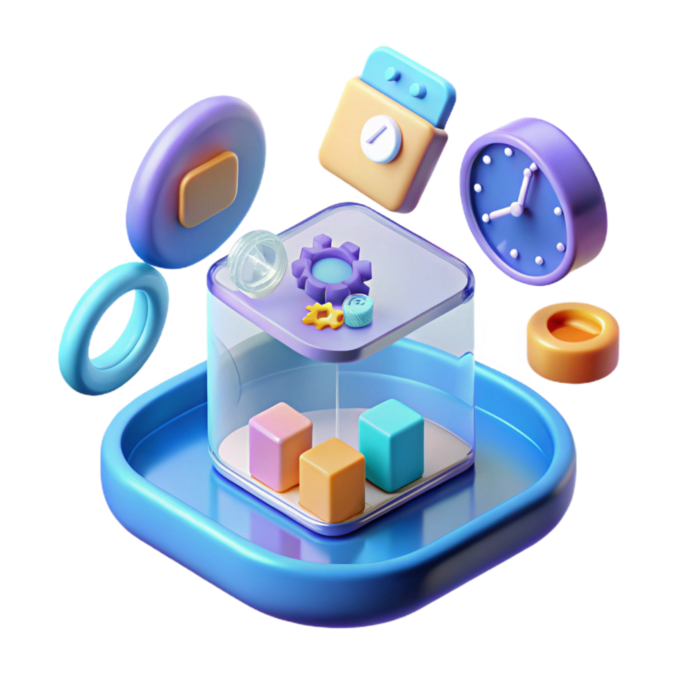 impressive abstract Efficient Task Management System 3D App Interface ...