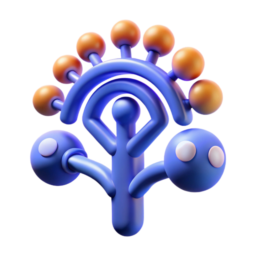 Abstract Network Connection 3d Render Of A Conceptual Communication