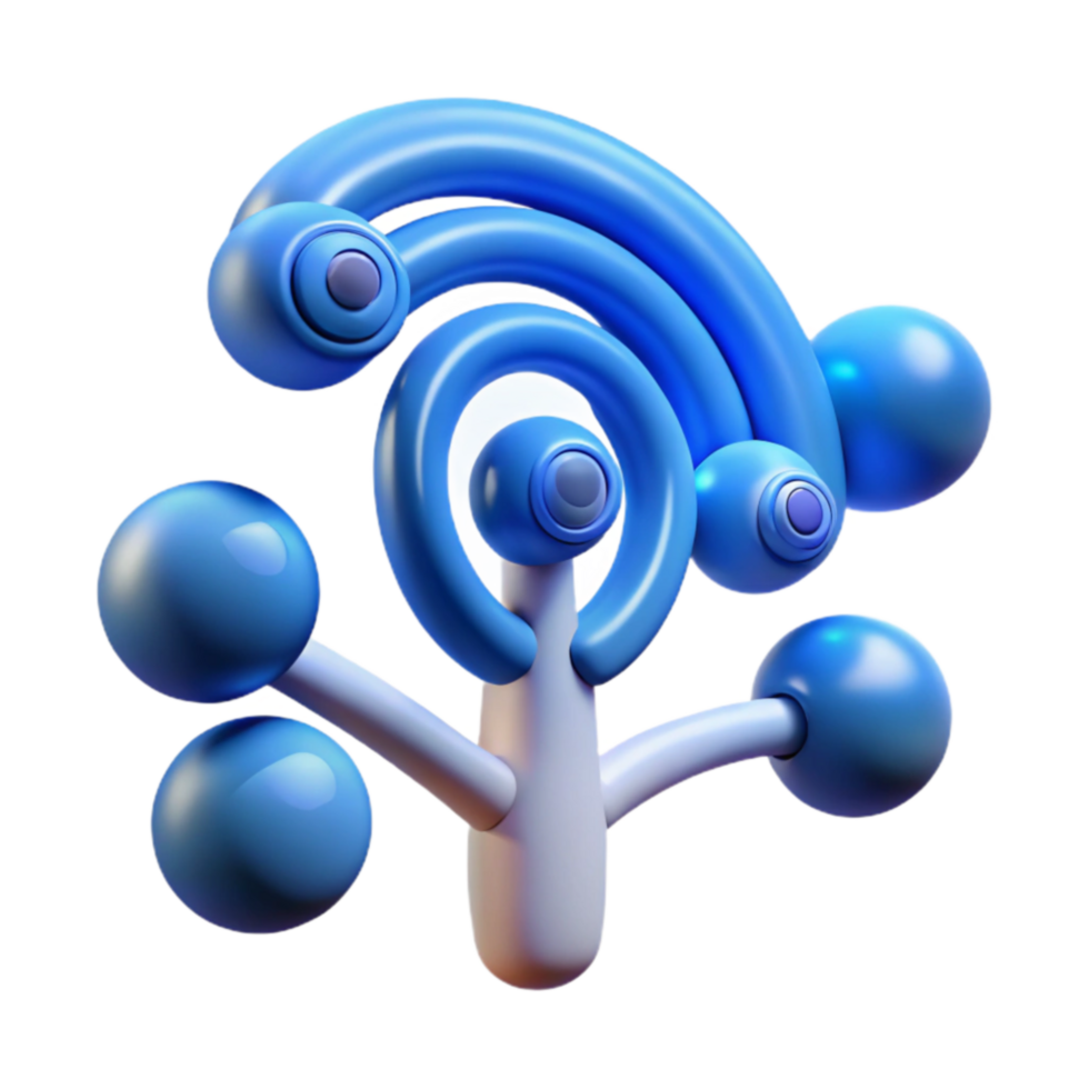 Abstract Network Topology 3d Render Of Interconnected Nodes 56599634 Png