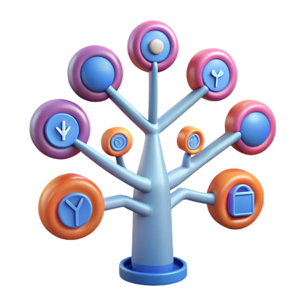 Abstract Tree Network System Connections Data Interface Technology Nodes Branches