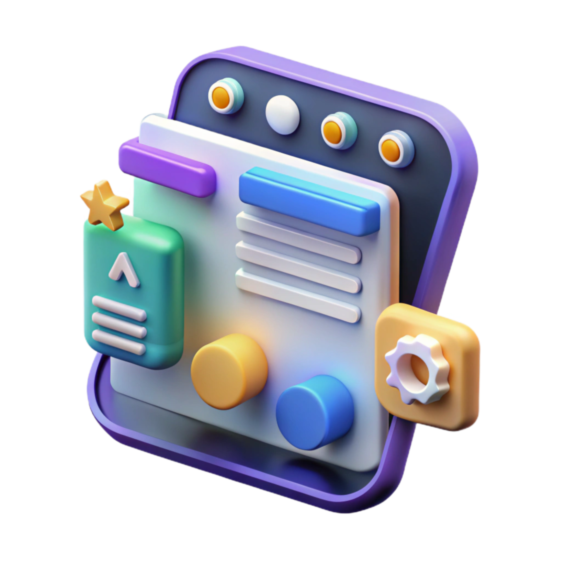 Vibrant Rustic User Interface Design Mobile App Development With 3d Elements Premium 56599747 Png