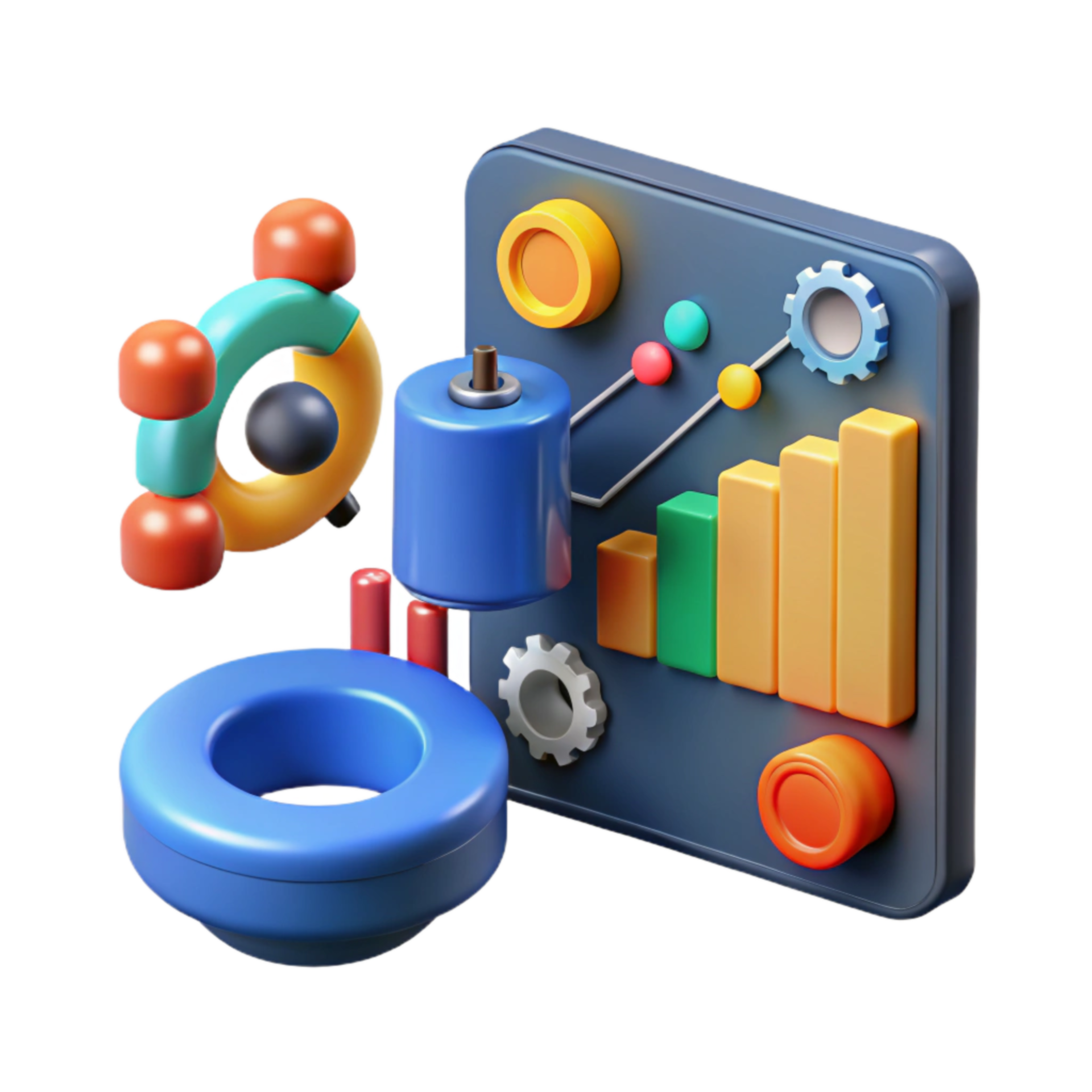 Elegant Minimalist Data Visualization Charts Graphs And 3d Models For
