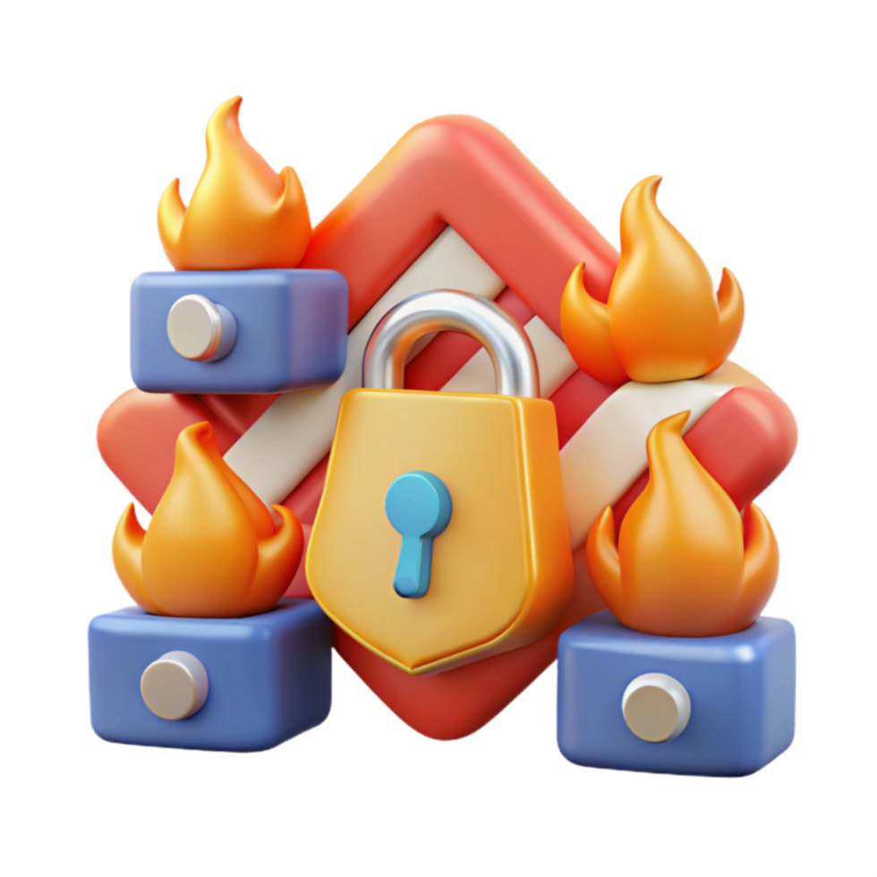 Beautiful Minimalist Cybersecurity Protecting Data From Firewalls Threats High Resolution