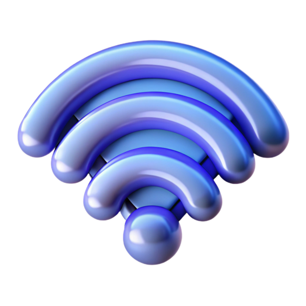 impressive modern 3D Wifi Symbol Wireless Network Connection Icon ...