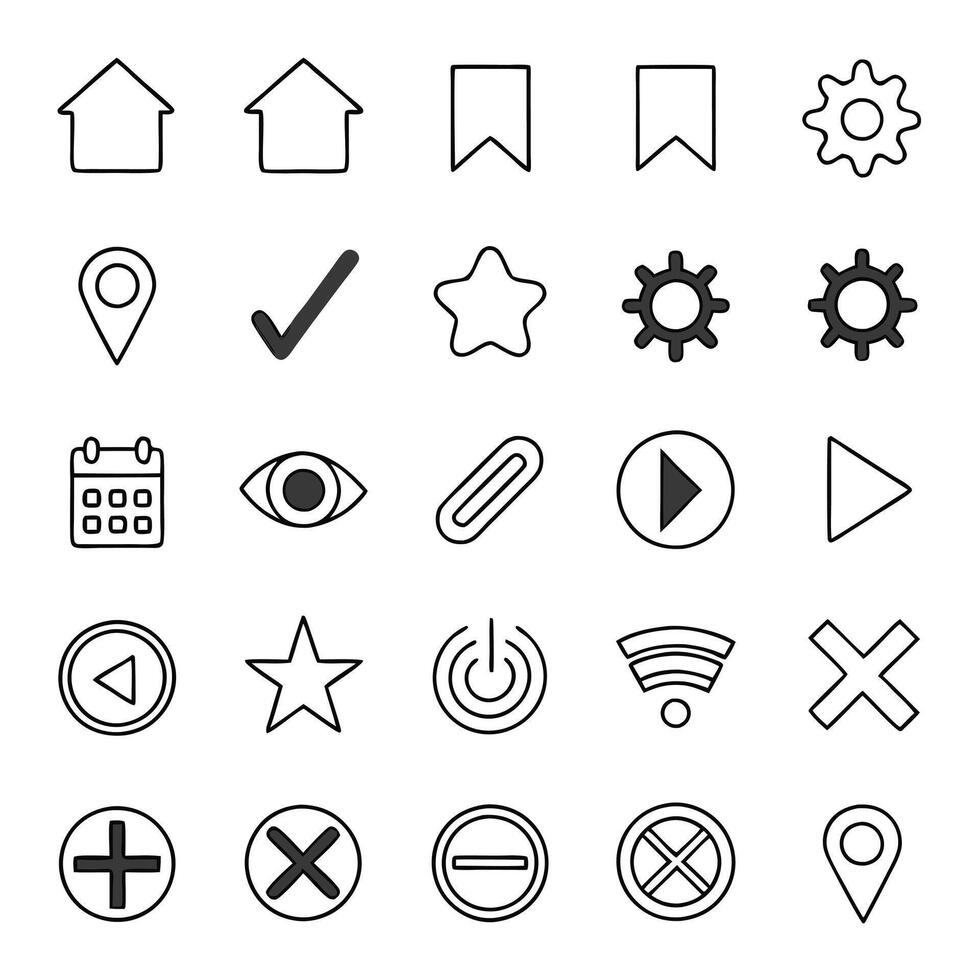 User Interface Icon Set UX Design Elements 56608104 Vector Art at Vecteezy