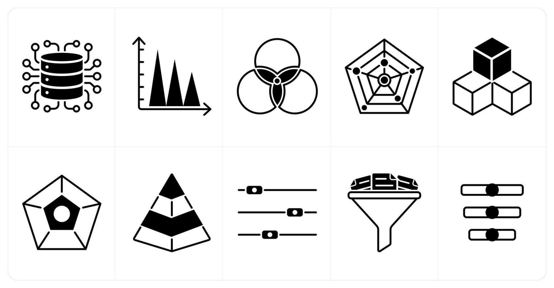 Set of of 10 diagram icons as data generator, graph, diagram 56617503 ...