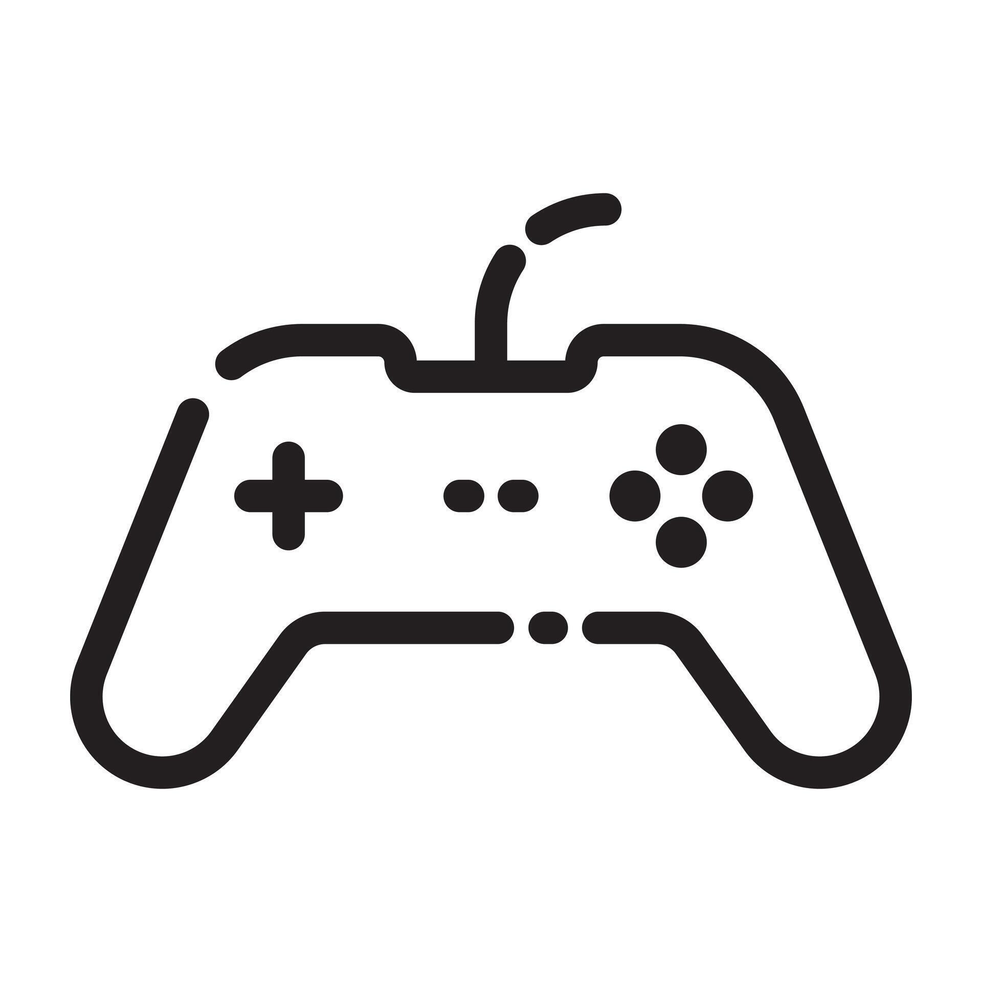 Gaming controller icon, game joystick, console gamepad, esports accessory, entertainment and ...