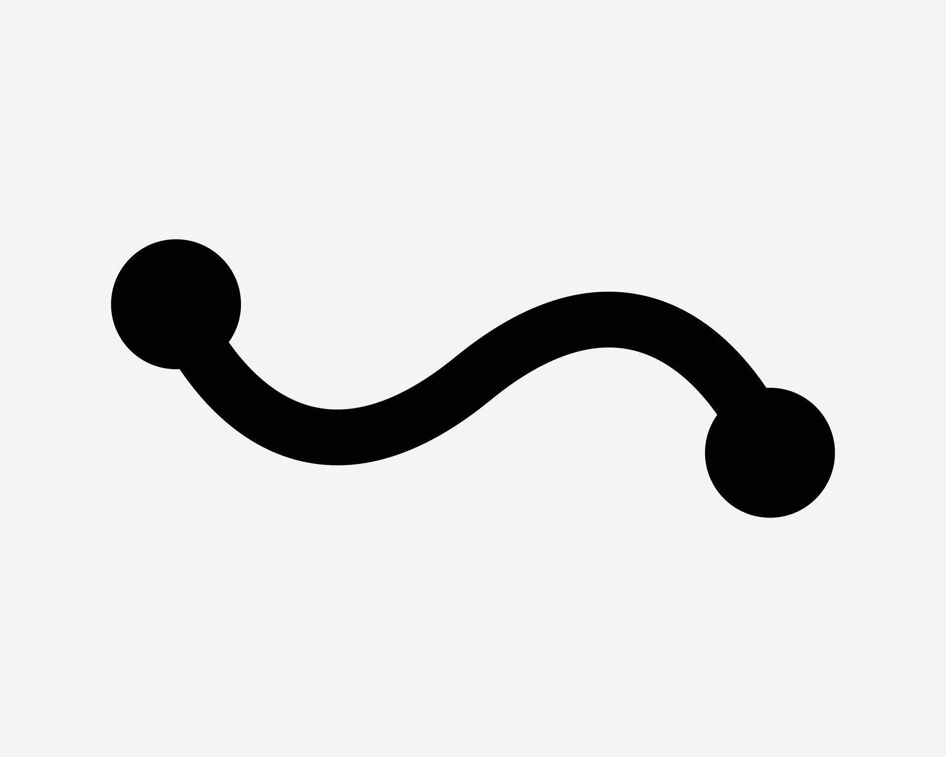 Connecting Points Connect Link Two Path Dots Destination Connector Curve Winding Connection Icon