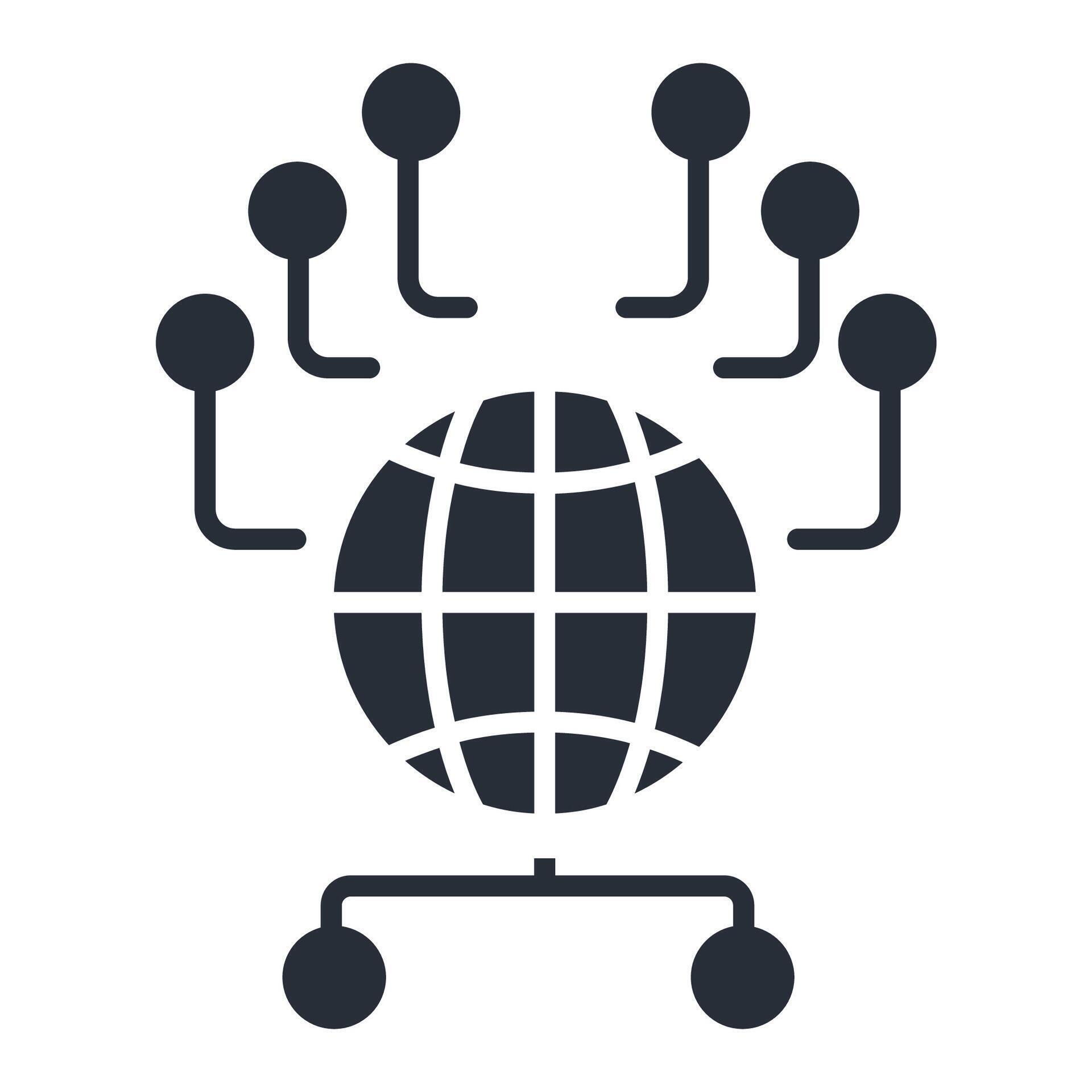 network icons isolated on White Background. Flat 56640625 Vector Art at ...