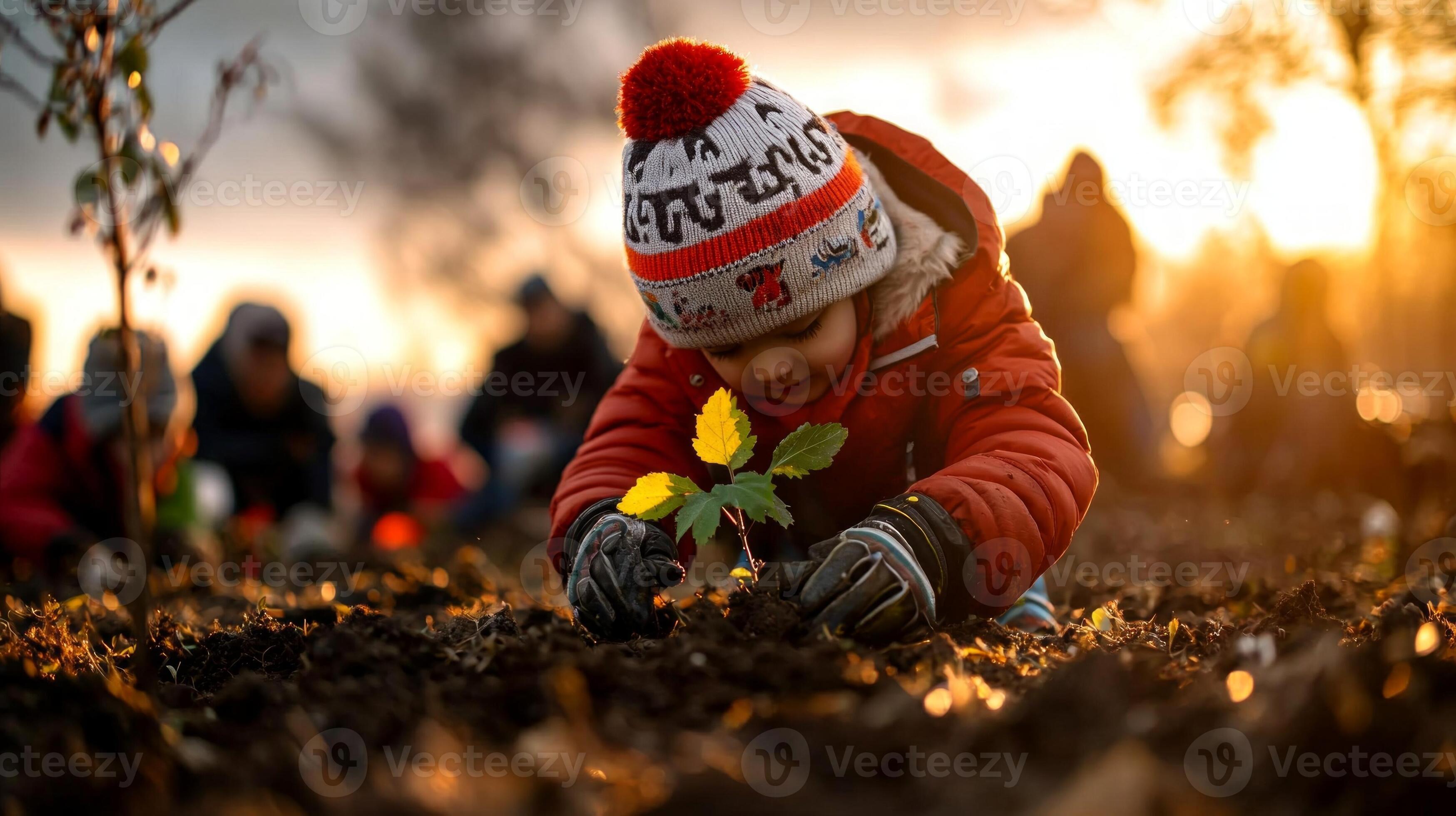 Members of Muslim community come together in open field plant trees as part of charity ...