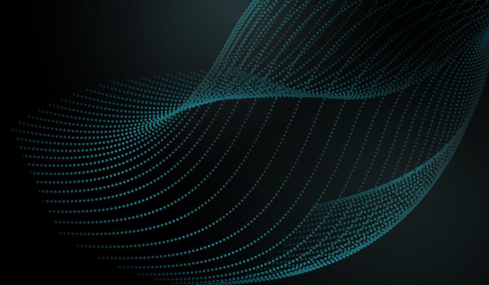 A flowing, wave-like structure made of small, glowing dots, creating a futuristic and dynamic ...