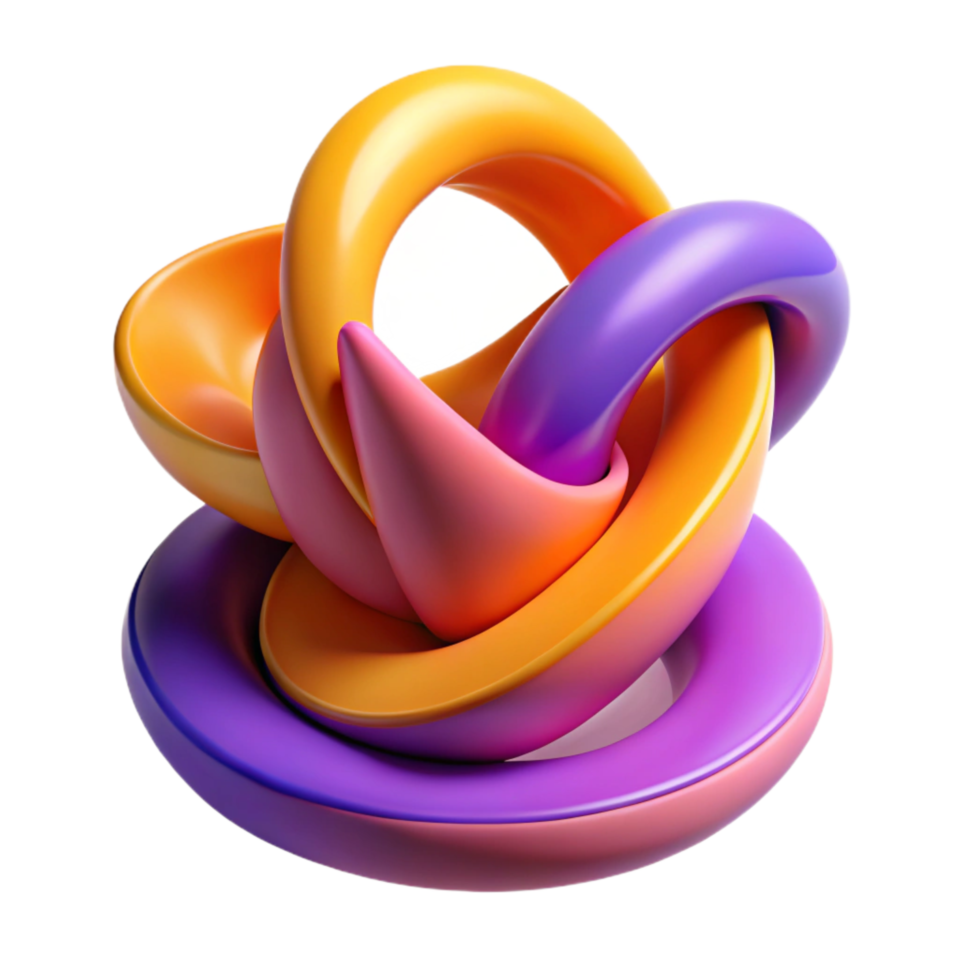 Abstract 3d Render Intertwined Colorful Forms 56667160 Png