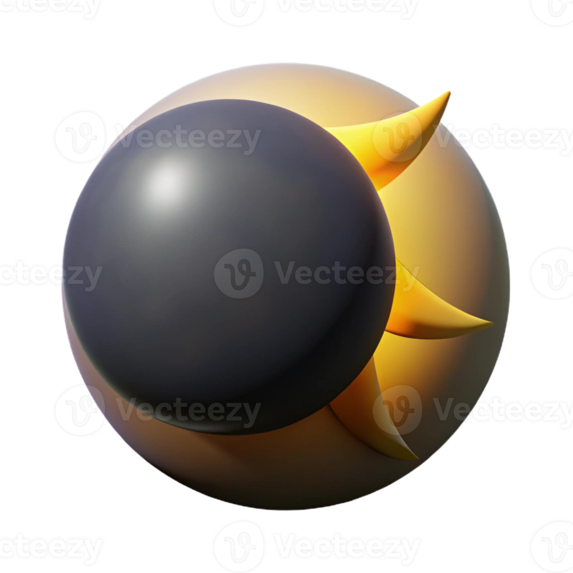 impressive modern 3D Solar Eclipse Illustration 4K 56674301 PNG