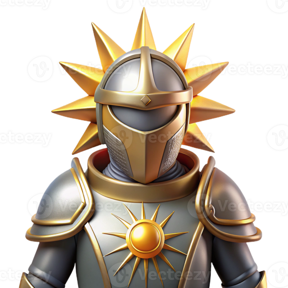 dramatic contemporary 3D Render Sun Knight Armor exclusive 56674404 PNG