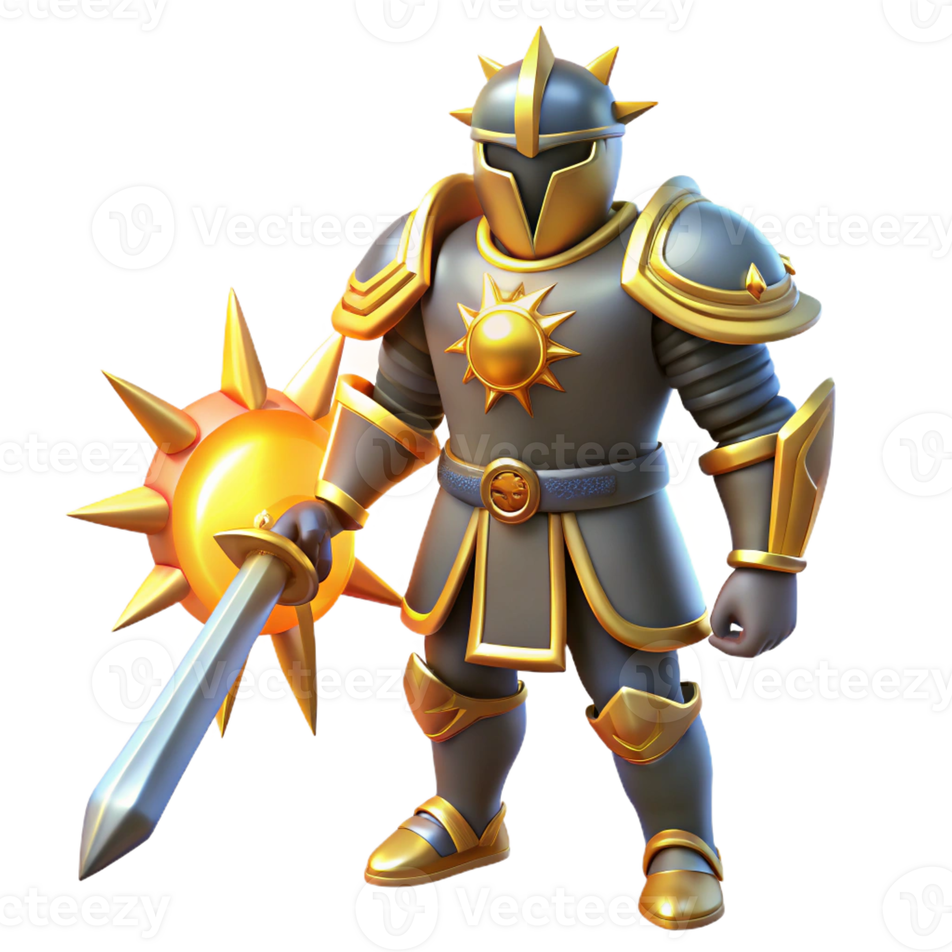 elegant modern Sun Knight 3D Illustration high quality 56674411 PNG