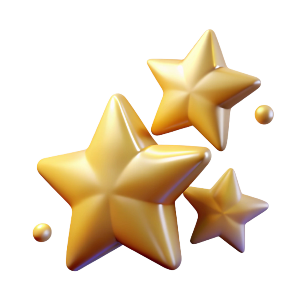 elegant vintage Golden Stars 3D Render of Shiny Starburst professional 56678417 PNG