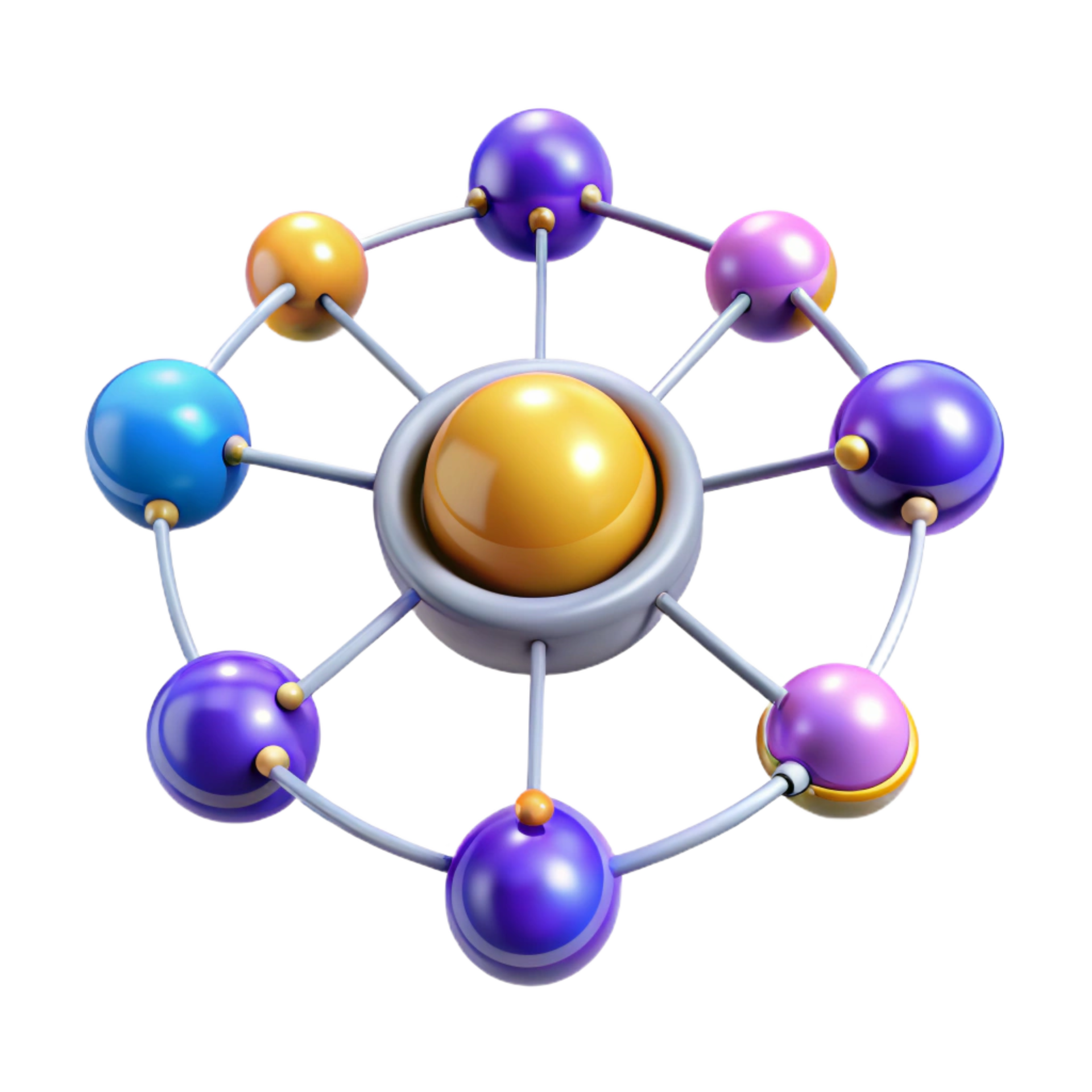 Magnificent Abstract Connected Spheres A Network Visualization High