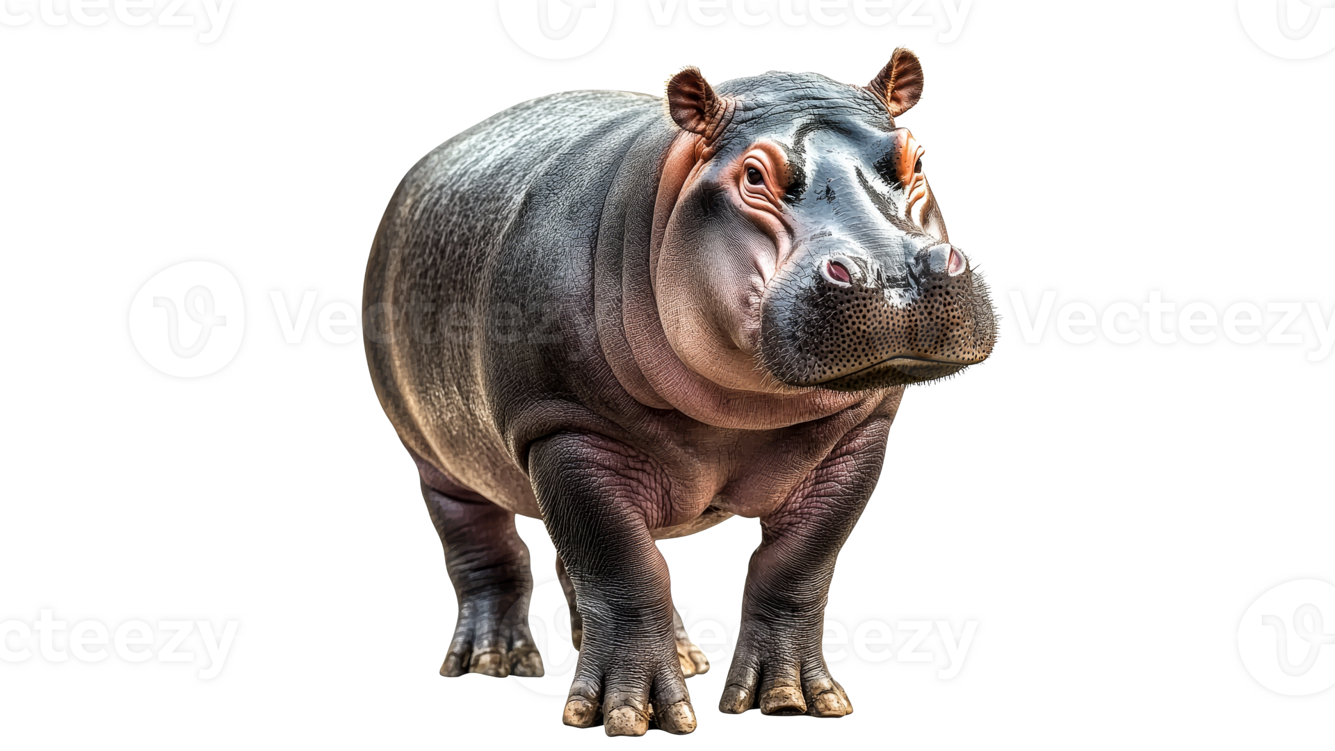 Unique portrait of a hippo standing tall outdoors 56680010 PNG Unique portrait of a hippo standing tall outdoors 56680010 PNG
