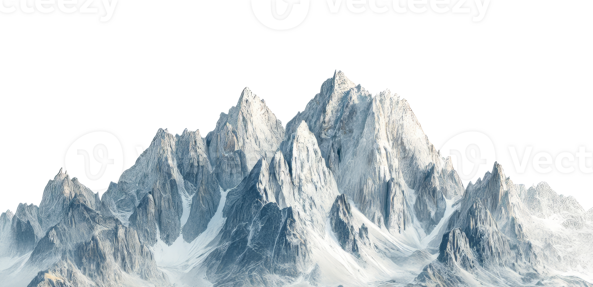 Majestic snowy mountain peaks under clear sky 56681920 PNG