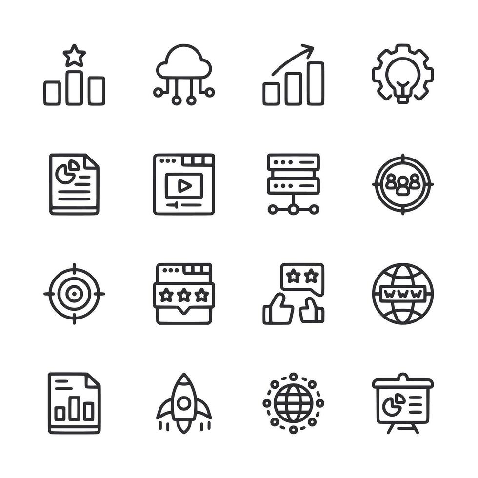 A set of icons for a computer program 56682847 Vector Art at Vecteezy