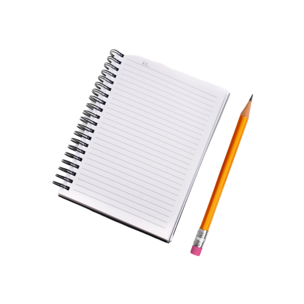 Open notebook with pencil isolated on transparent background 56696221 PNG Open notebook with pencil isolated on transparent background 56696221 PNG