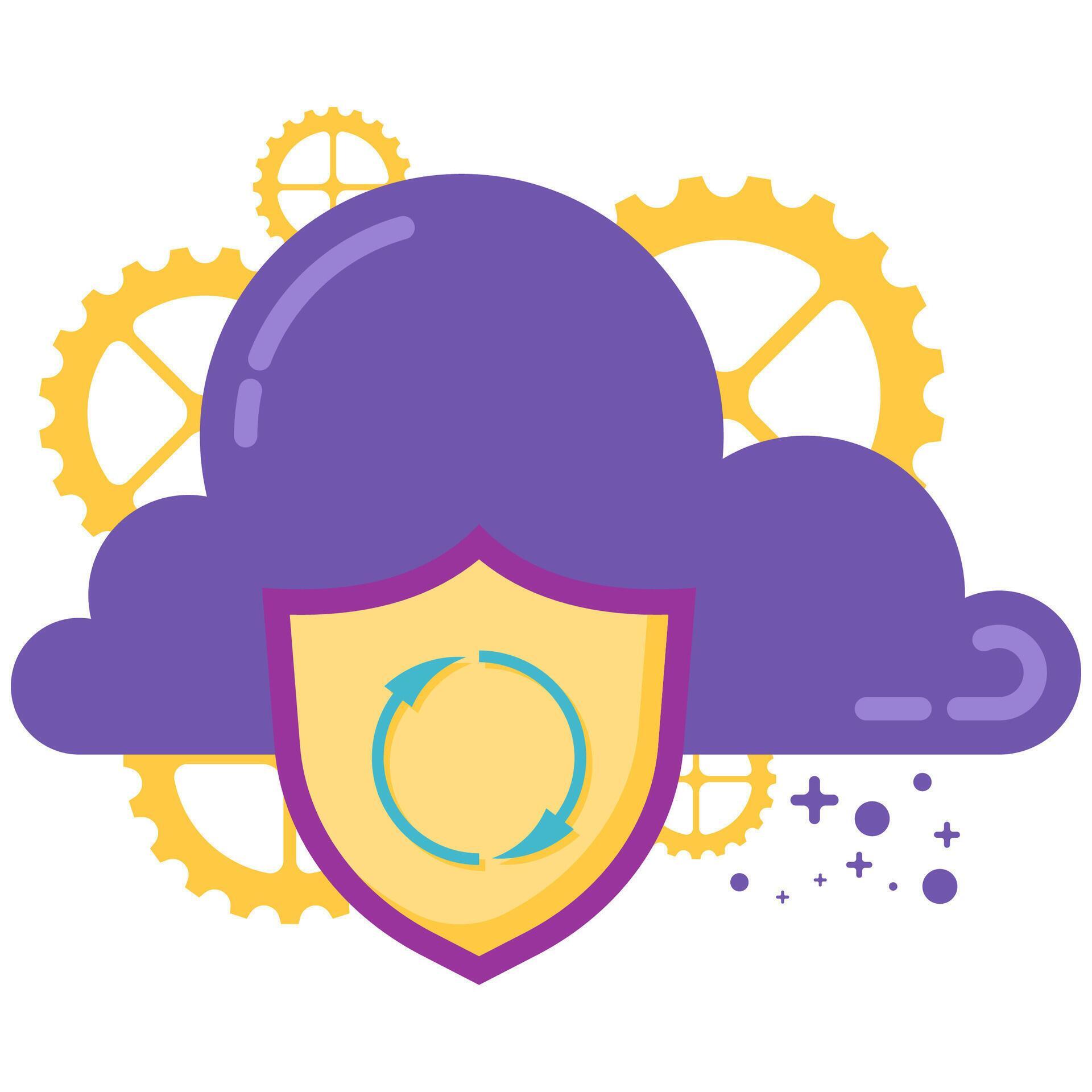 cloud storage synchronization process 56706149 Vector Art at Vecteezy