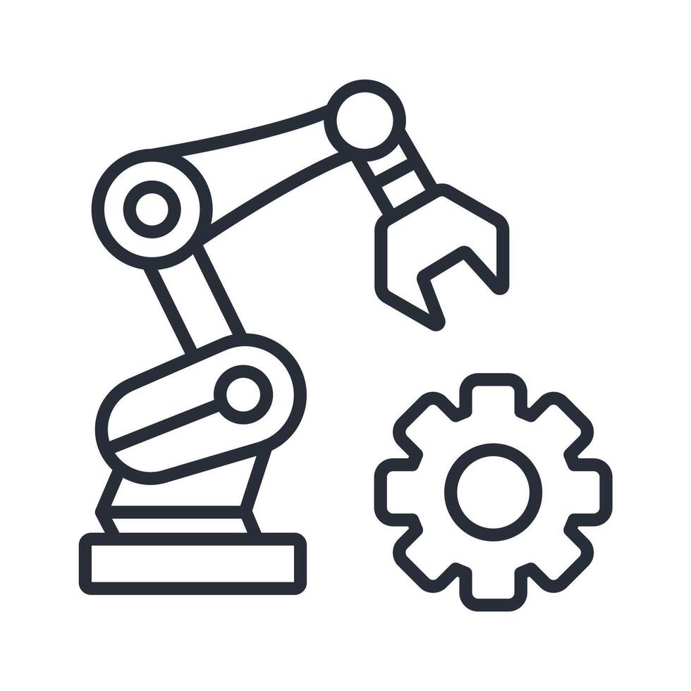 robotics icon.Editable stroke.linear style sign for use web design,logo ...