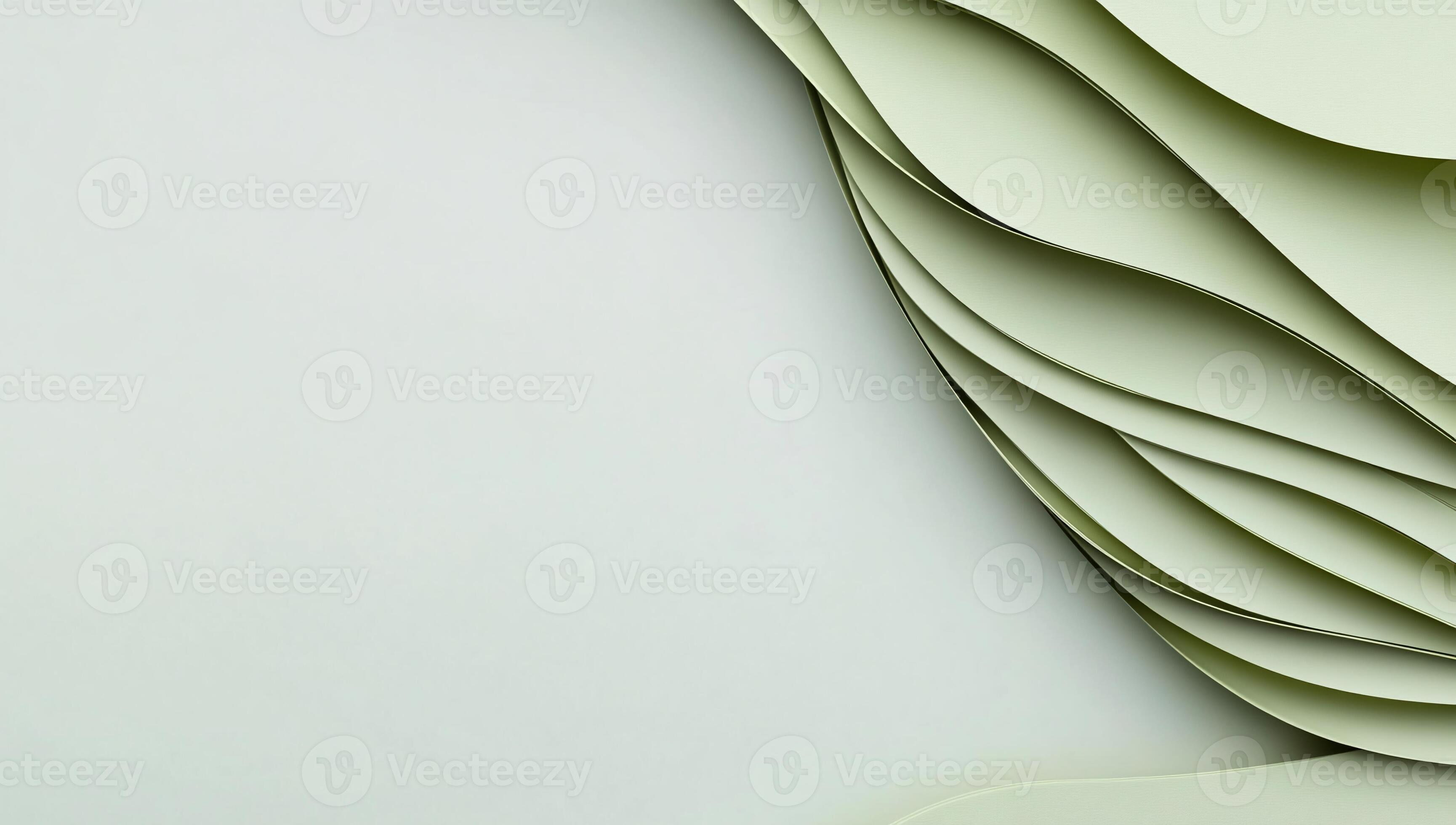 Abstract sage green layered paper waves on white background. 56736032 Stock Photo at Vecteezy
