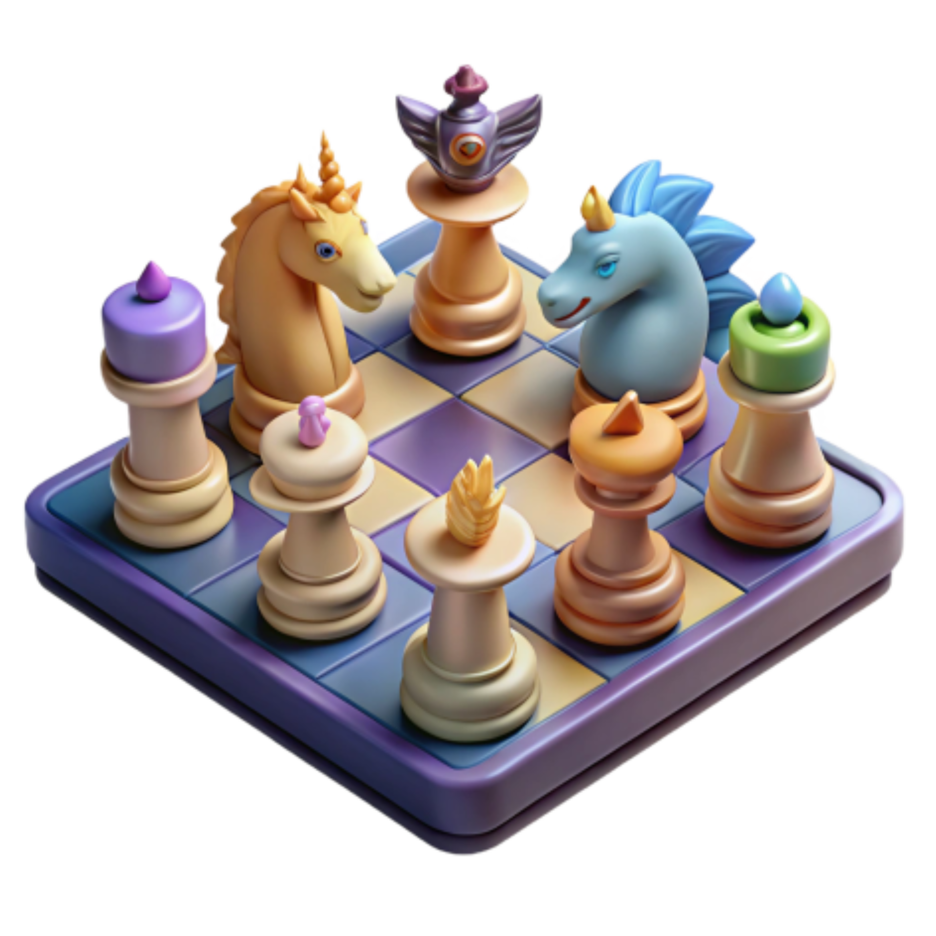 impressive vintage Fantasy Chess Game Mythical Creatures, 3D Render, Board Game, Strategy Game ...