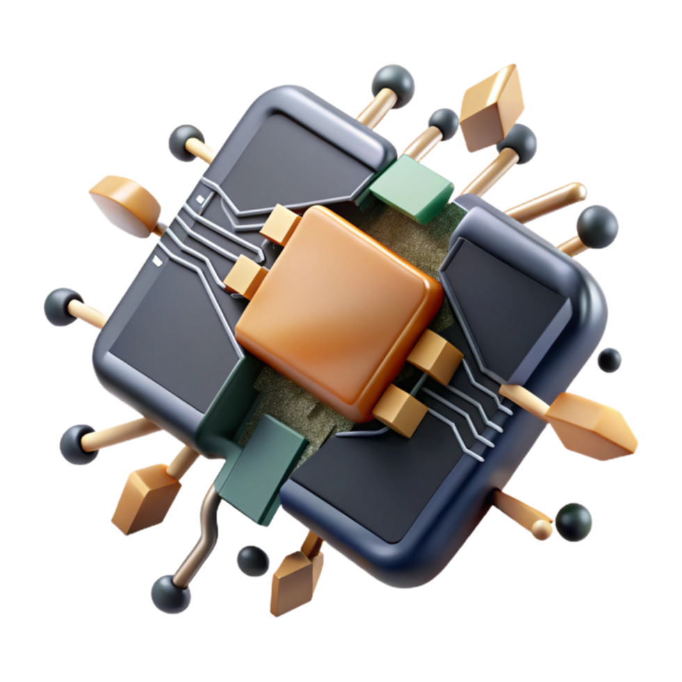 Extraordinary Artistic Abstract Technology Chip Microchip Circuitry