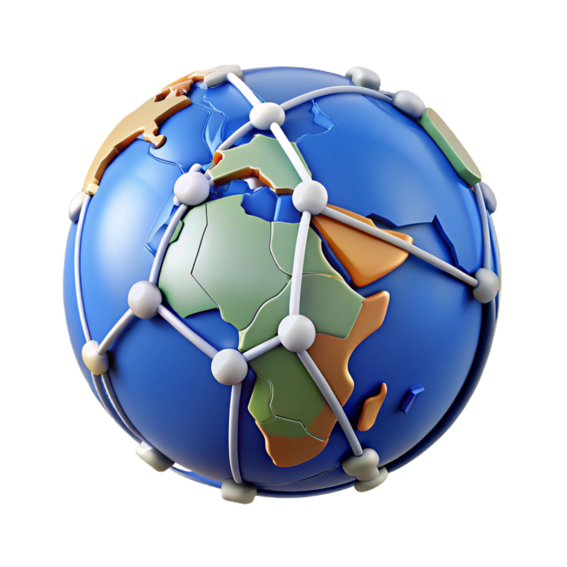 Stunning Artistic Global Network Connections Intercontinental