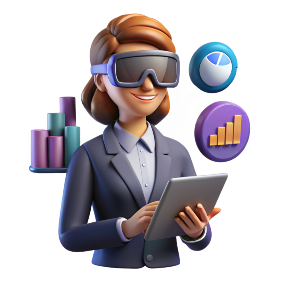 Vibrant Minimalist Virtual Reality Data Analysis Business Intelligence