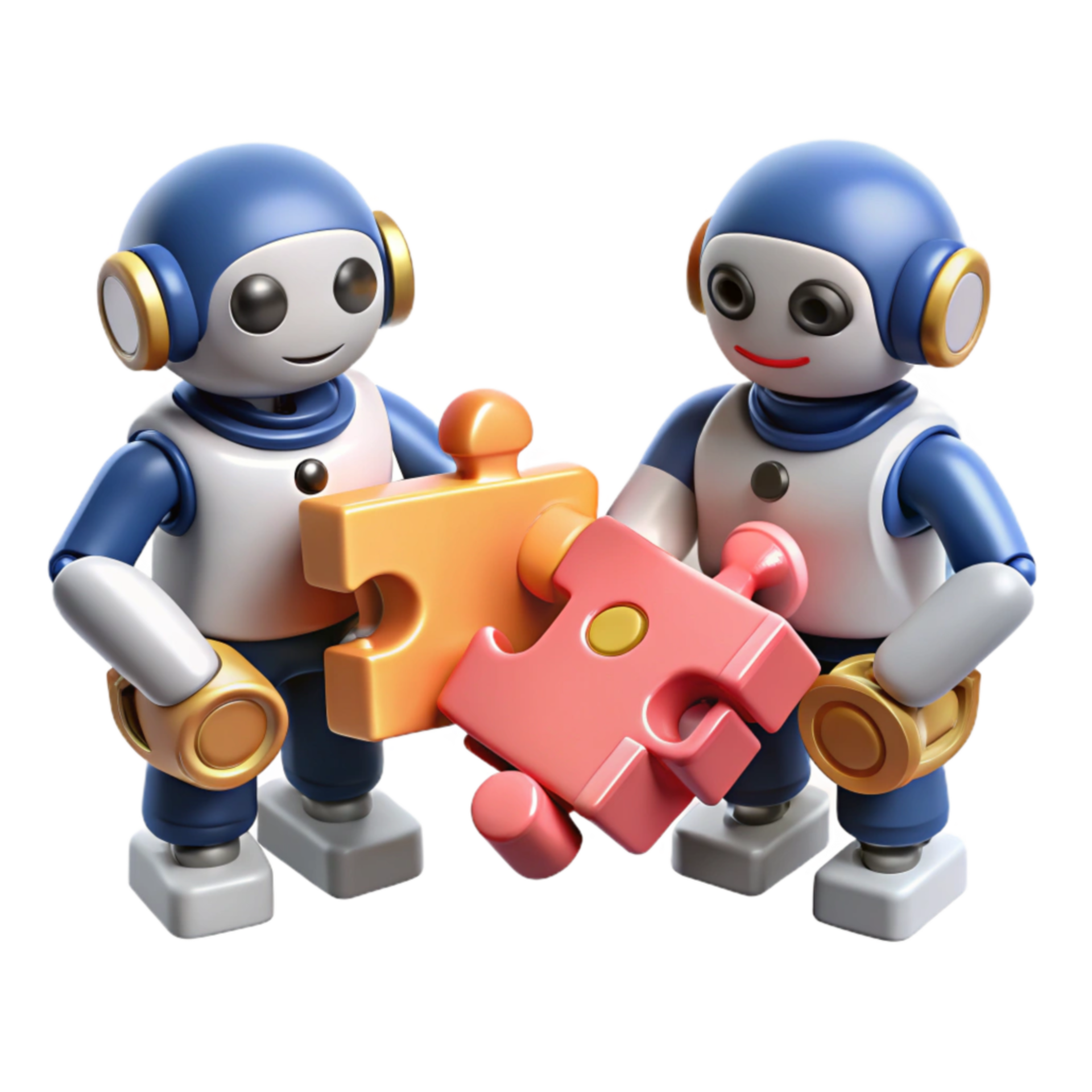 serene rustic Collaborative Robots Solving Puzzles AI Teamwork and ...