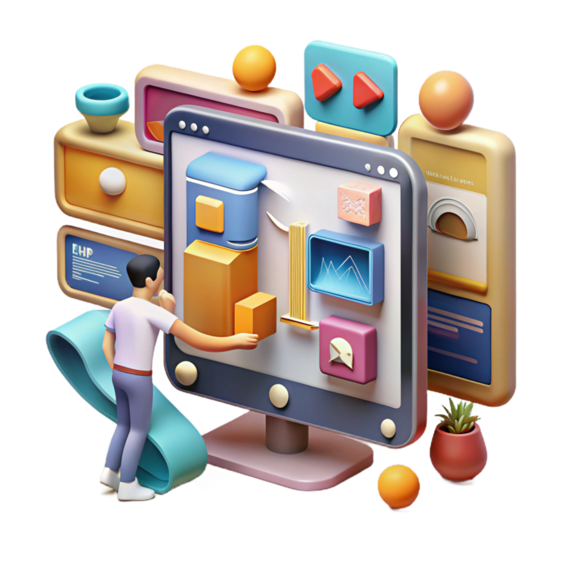 beautiful contemporary Interactive 3D UI Design Modern Interface ...