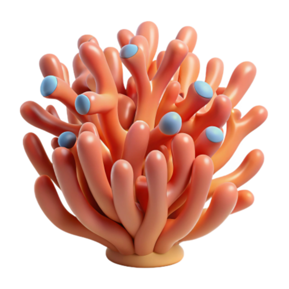 Impressive Artistic 3d Render Of Coral Polyp Ocean Life Underwater