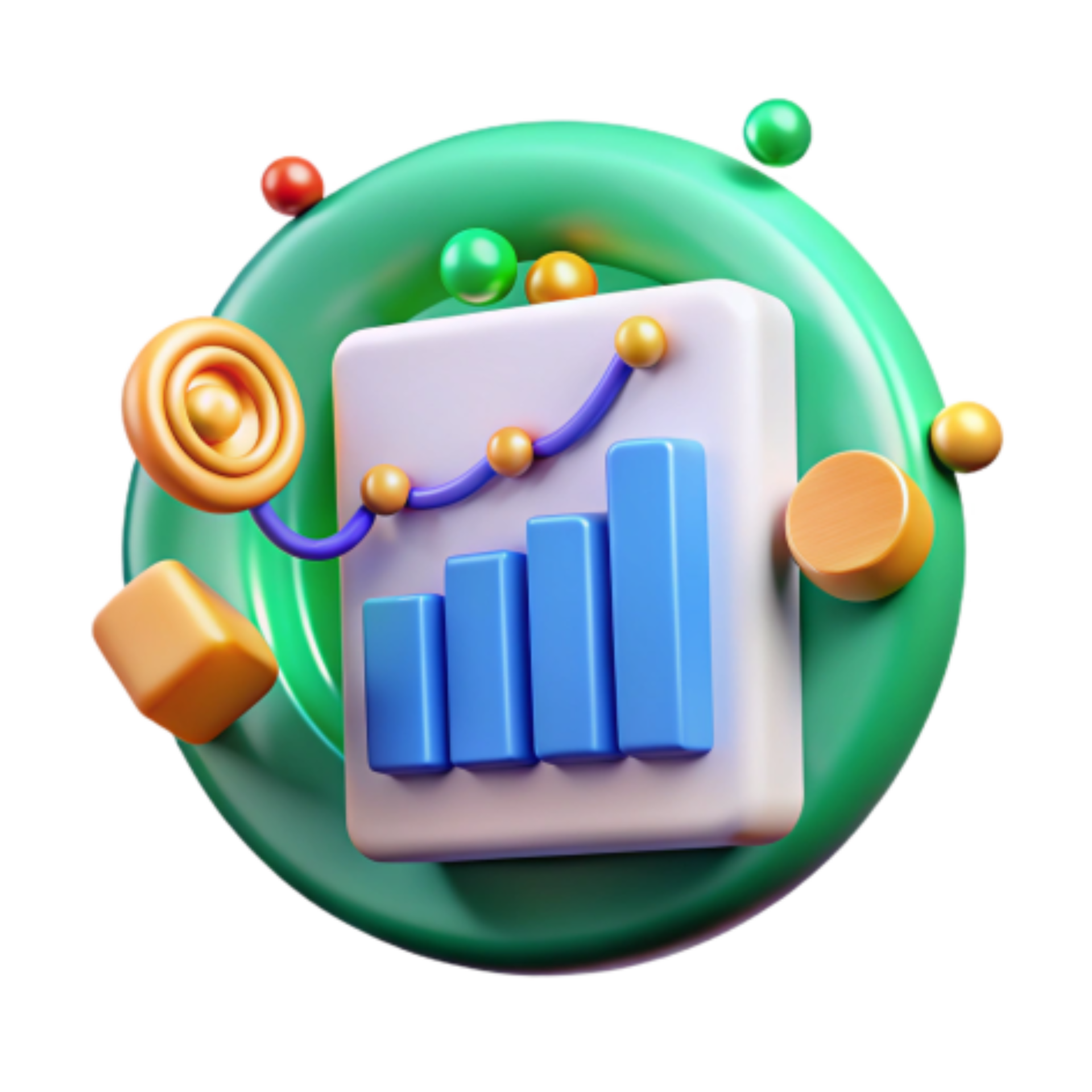 Beautiful Rustic Visualizing Growth 3d Bar Chart Line Graph Data Presentation High Resolution