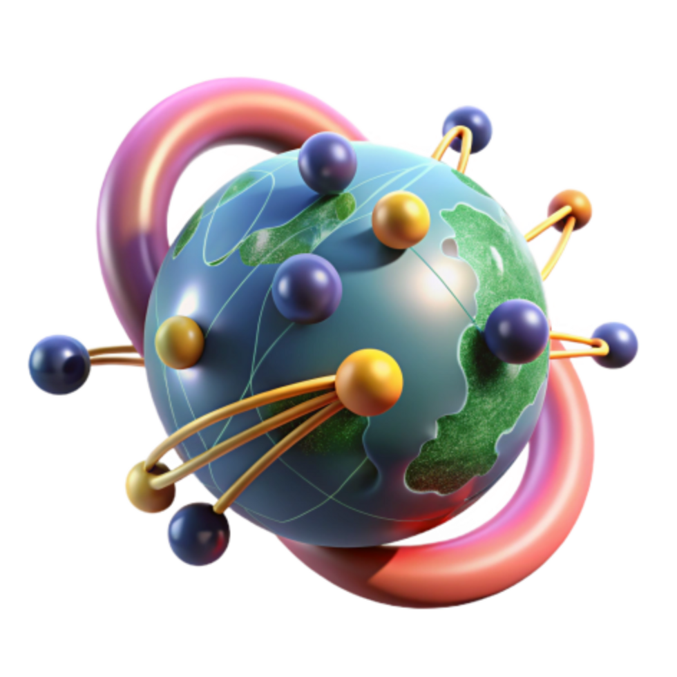 Dramatic Abstract Global Network Interconnected World Visualization 4k
