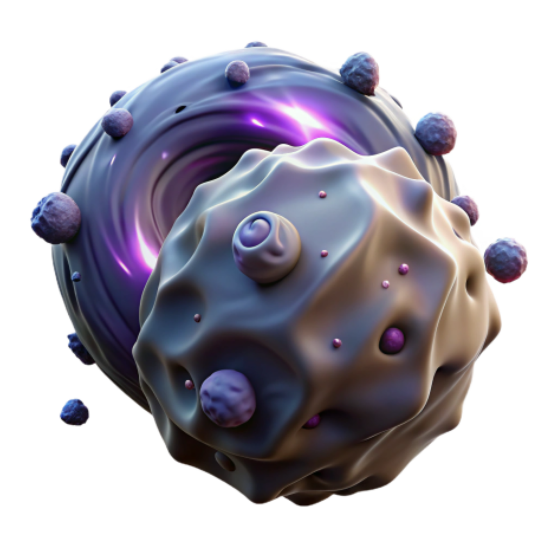 Dramatic Abstract Abstract 3d Render Biomorphic Forms Swirling Energy Cellular Structures