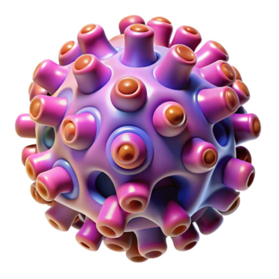 Dramatic Minimalist Microscopic Virus Structure 3d Model Of Infectious Agent Original 56749559 Png