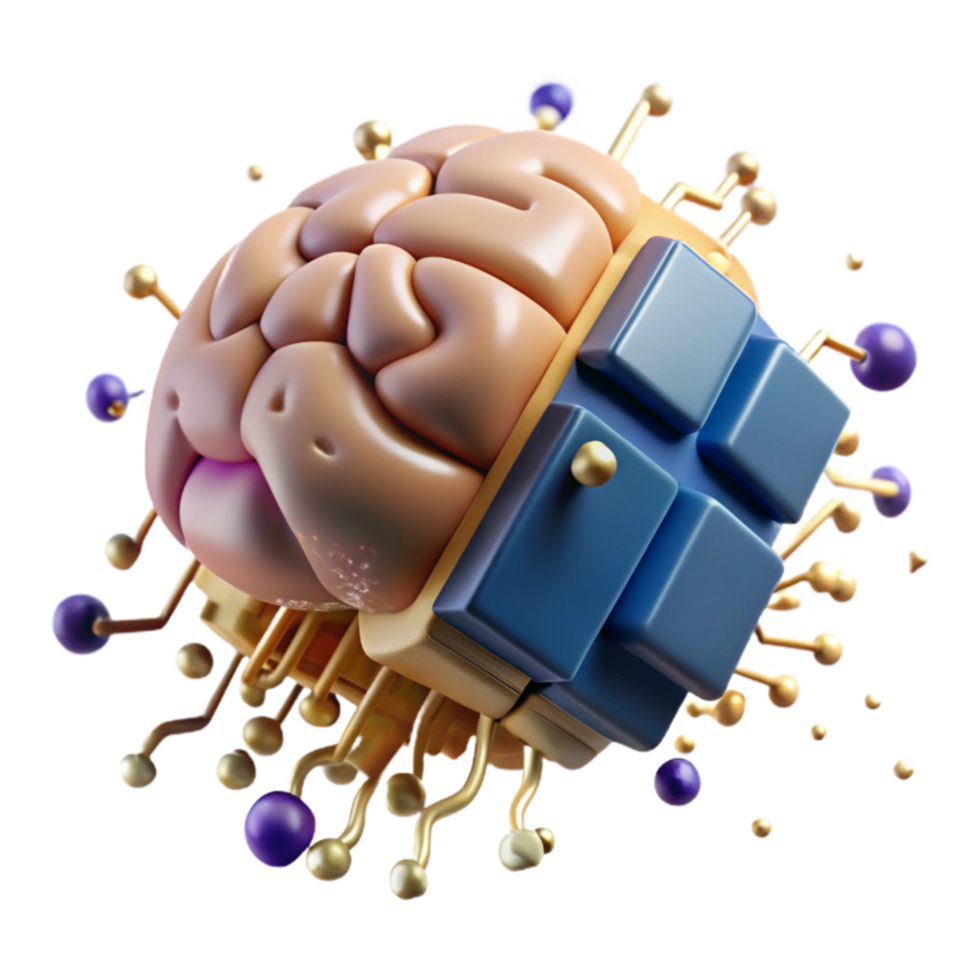 Magnificent Vintage Brain Computer Interface Neural Network Integration High Quality 56750355 Png