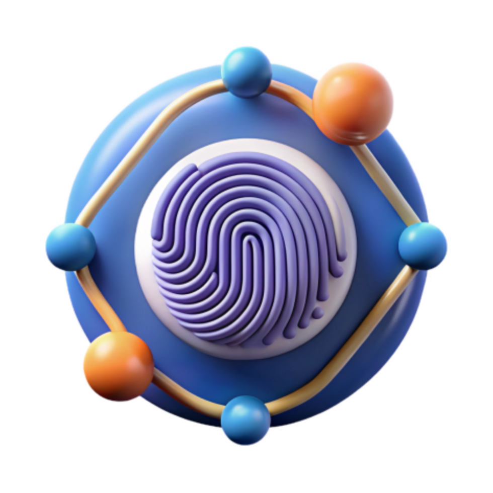Serene Minimalist Secure Digital Identity Fingerprint Authentication